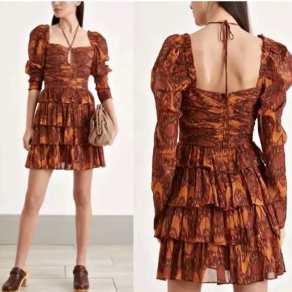 Ulla Johnson | Dresses | Ulla Johnson 65 Naiya Puff Sleeve Metallic ...